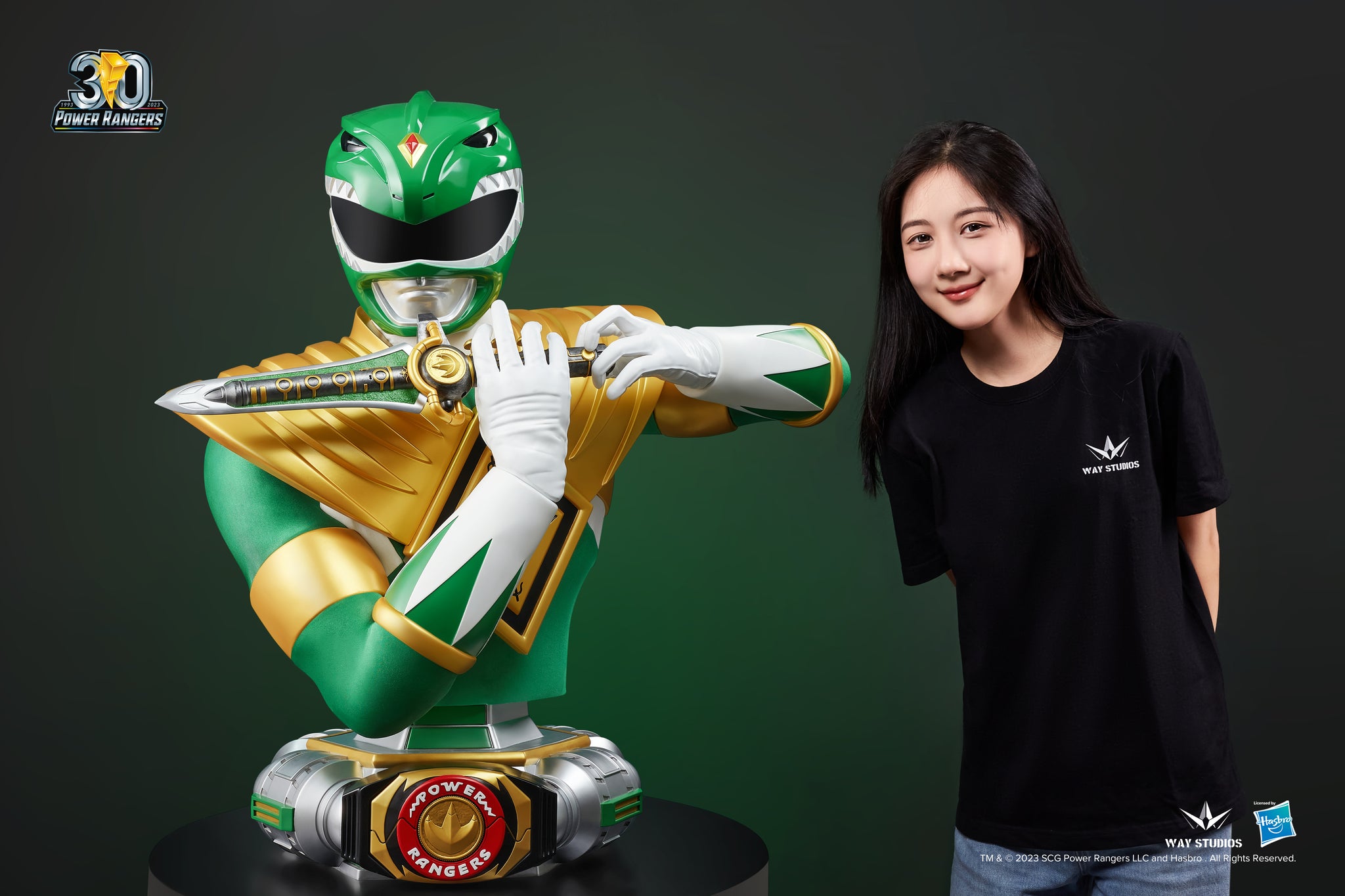 POWER RANGERS SERIES GREEN RANGER LIFE SIZE BUST – WAY STUDIOS